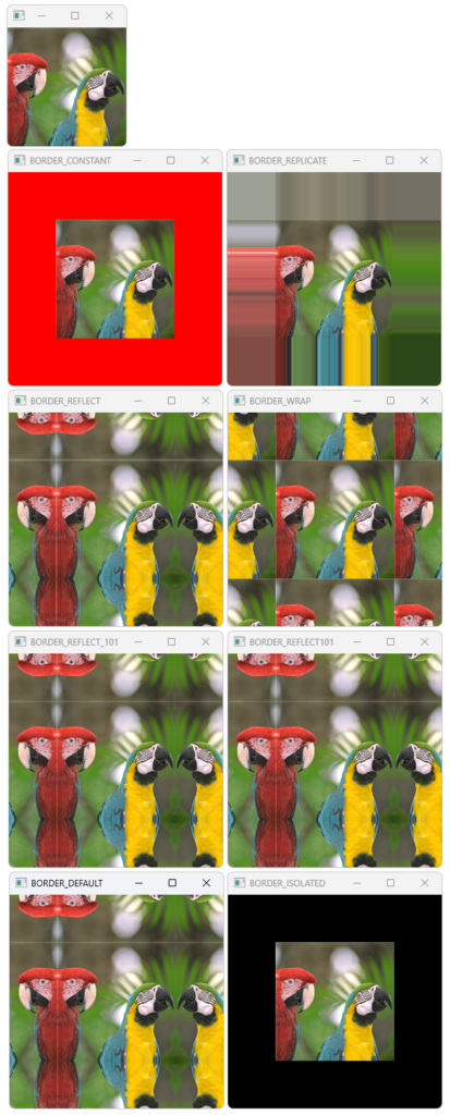 【OpenCV-Python】BorderTypes(画像の外周処理の設定) | イメージングソリューション